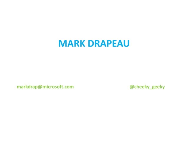 Dr. Mark Drapeau - Social Media for Social Good | PPTX