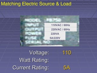 4 matching electric source & load | PPT