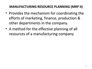4. materials requirement planning | PPT