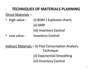 4. materials requirement planning | PPT
