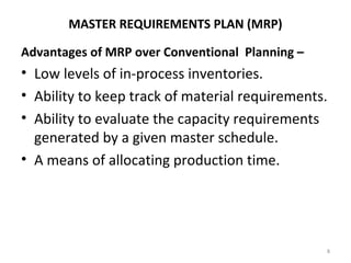 4. materials requirement planning | PPT