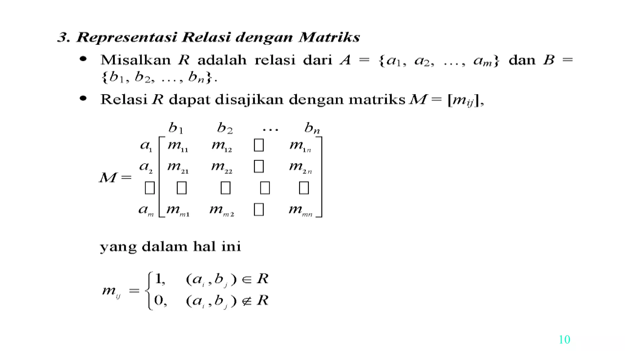 matriks, relasi, dan fungsi | PPTX