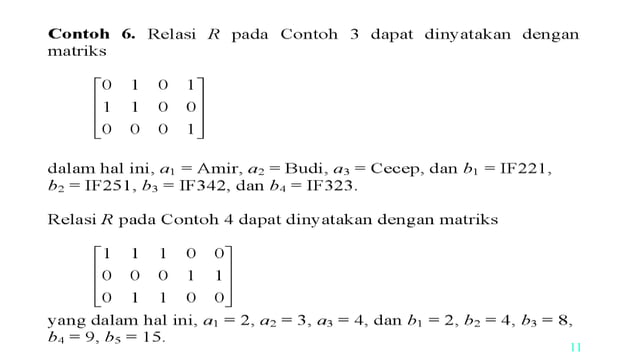 matriks, relasi, dan fungsi | PPTX