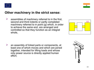 European Union (EU) Machinery Scope and Definitions | PPTX