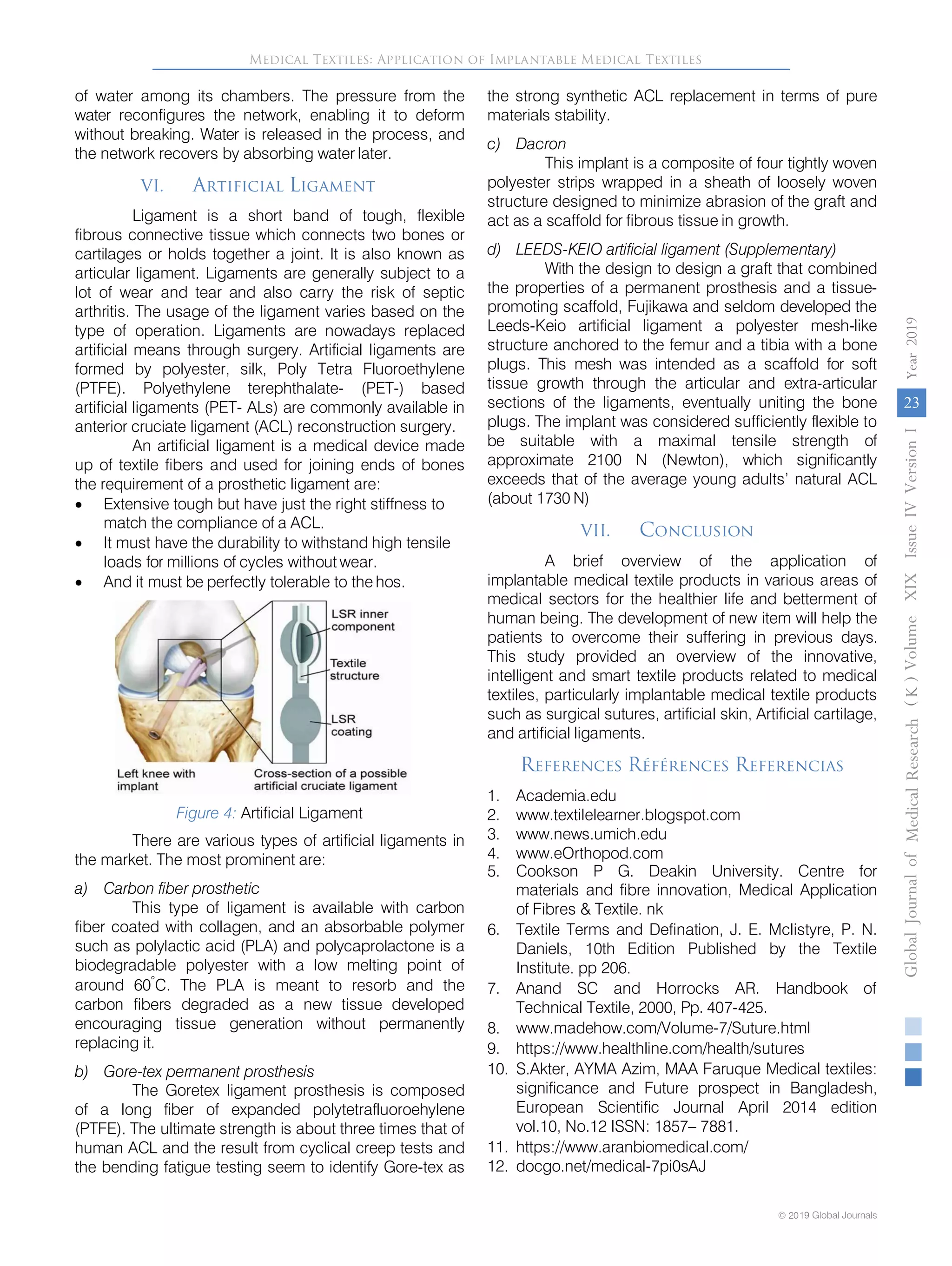 Medical Textiles: Application of Implantable Medical Textiles | PDF