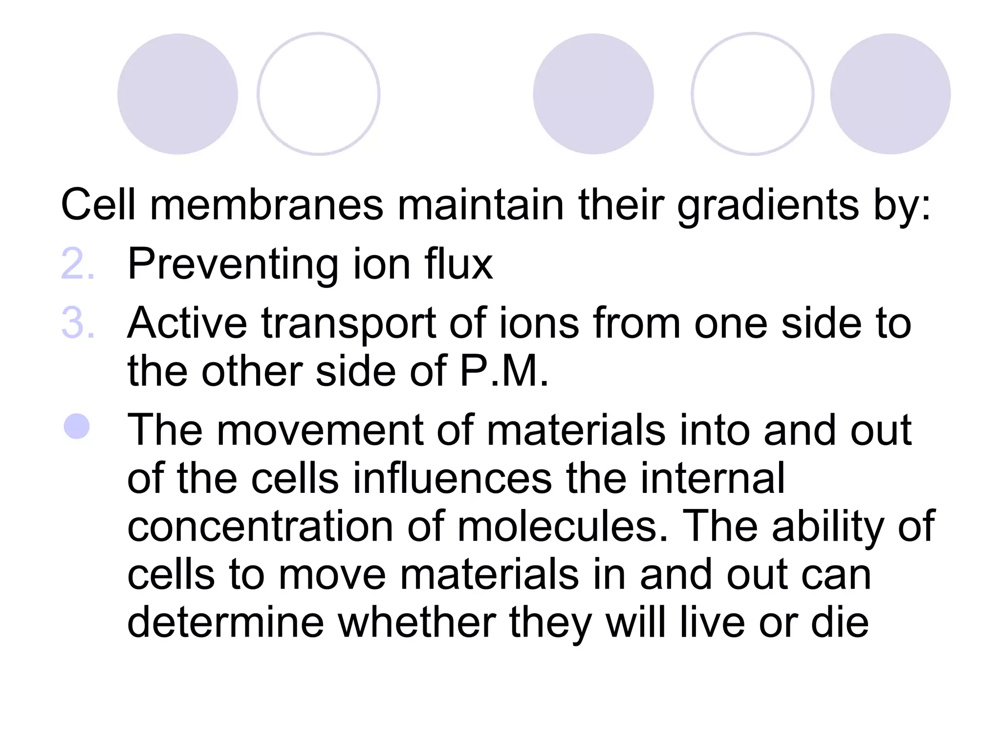 4. membrane transport 1 | PPT