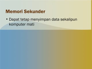 4. memori komputer | PPT