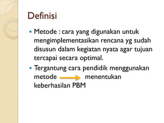 (4). metode & media pembelajaran dlm standar proses pendidikan | PPTX