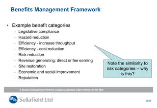 Mike Ward - Improving benefits management at Sellafield | PPTX