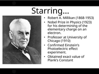 4-millikan experiment test versuch als Millikan | PPT