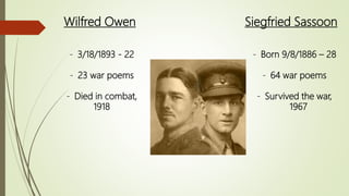 4 minute Sassoon/Owen | PPTX