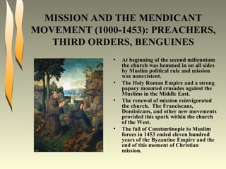 4. Mission from the Early Church to the Fall | PPT