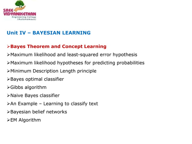4-ML-UNIT-IV-Bayesian Learning.pptx