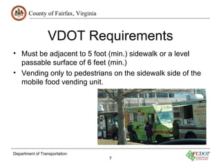 Mobile Food Vending within VDOT Right-of-Way | PPT