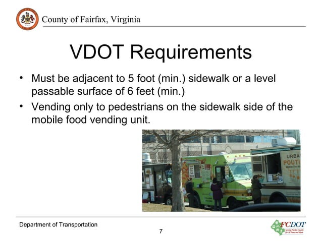 Mobile Food Vending within VDOT Right-of-Way | PPT