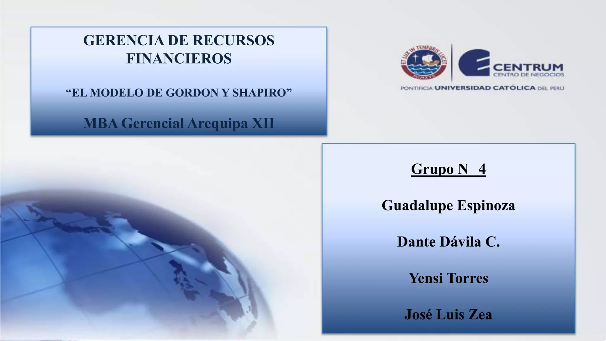 4. modelo de gordon & shapiro | PPTX