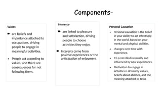 (Model of Human Occupation in occupational therapy | PPTX