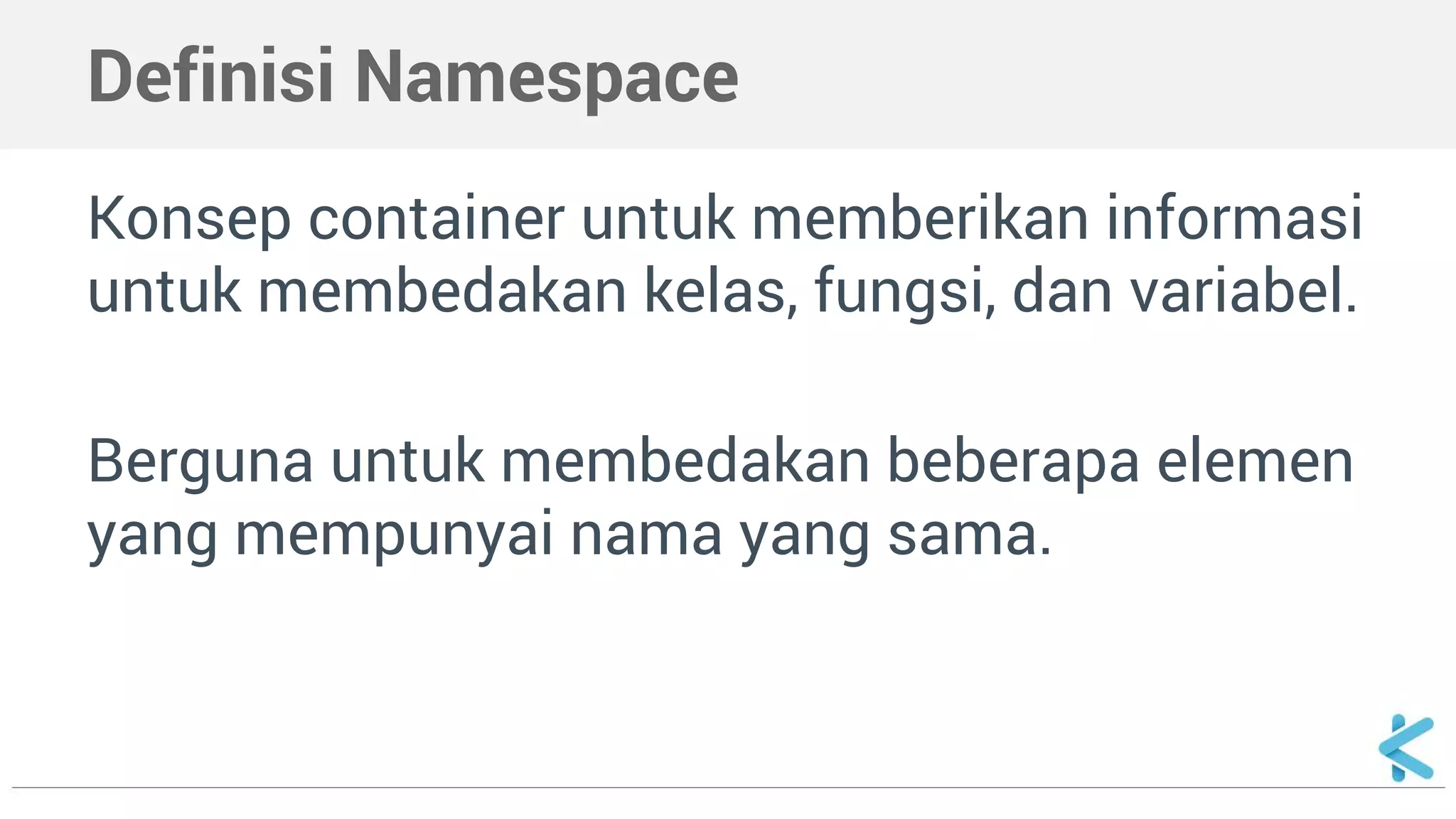 Pemrograman C++ - Namespace | PDF