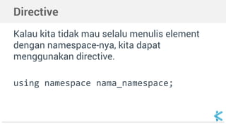 Pemrograman C++ - Namespace | PDF