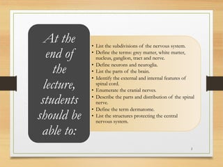 4-nervous system this is very useful for mbbs students pdf | PPT
