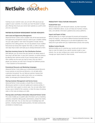 NetSuite Features and Benefits | PDF