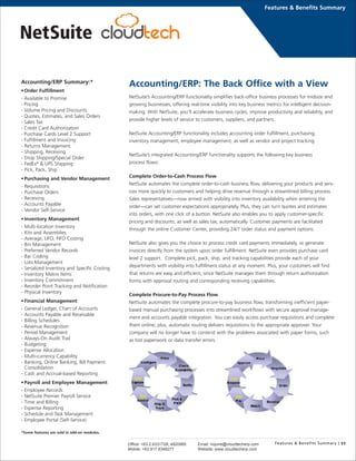NetSuite Features and Benefits | PDF