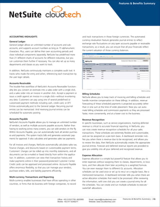 NetSuite Features and Benefits | PDF