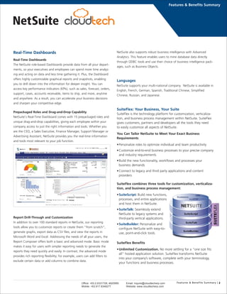 NetSuite Features and Benefits | PDF