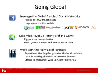 Global domination for your social and mobile games - Stephen Lee - 6waves | PPT