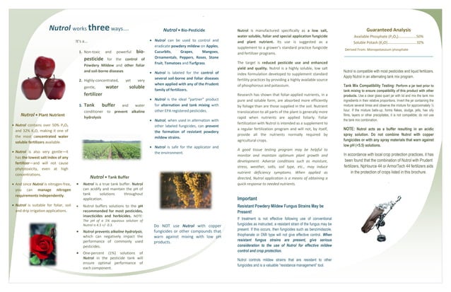 Nutrol brochure | PDF | Agriculture | Industries