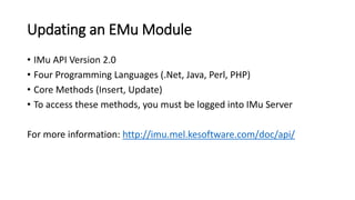 Using Emu to Manage a Directory of the World’s Herbari | PPT
