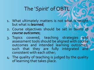 OBE Syllabus | PPTX