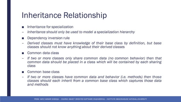 4 Object Oriented Design Heuristics Object Oriented Software