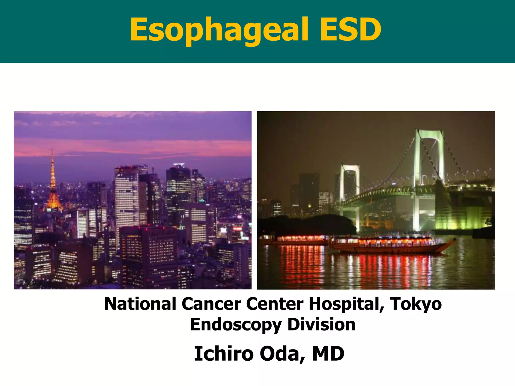 Endoscopy in Gastrointestinal Oncology - Slide 4 - I. Oda - Esophageal ...