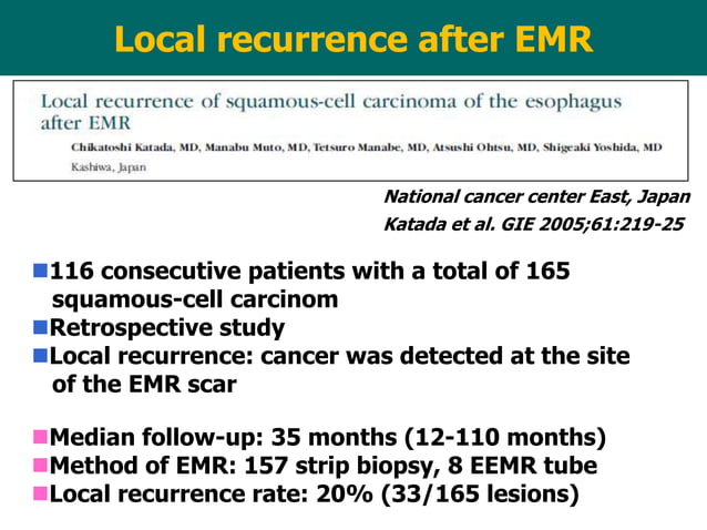 Endoscopy in Gastrointestinal Oncology - Slide 4 - I. Oda - Esophageal ...