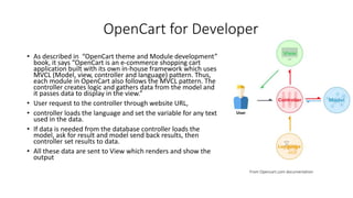 MVCL pattern, web flow, code flow, request and response in OpenCart | PPTX