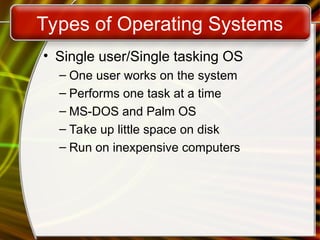4+-+Operating+System+Basics presentation for 2nd year students | PPT