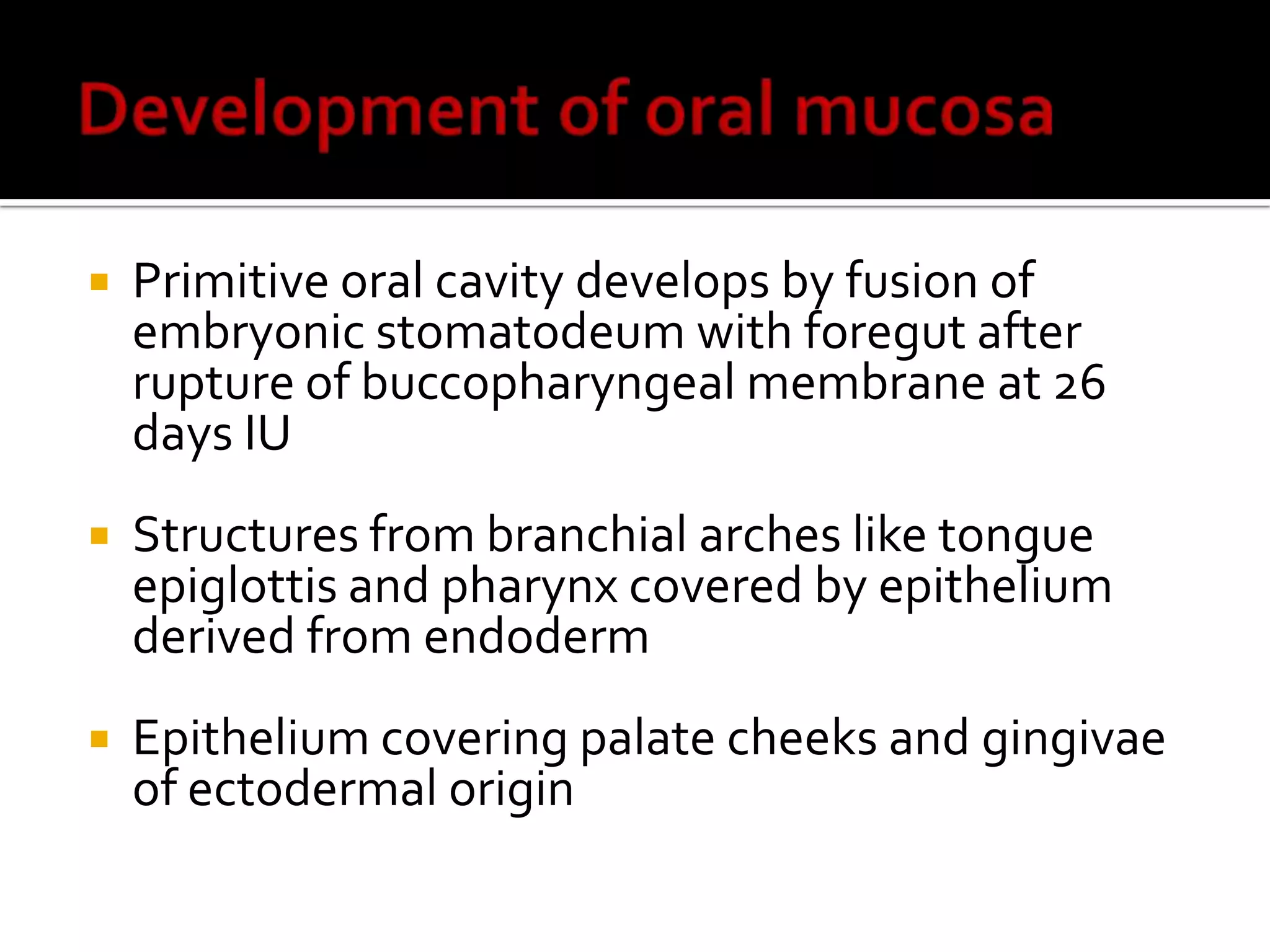oral mucous membrane | PPTX