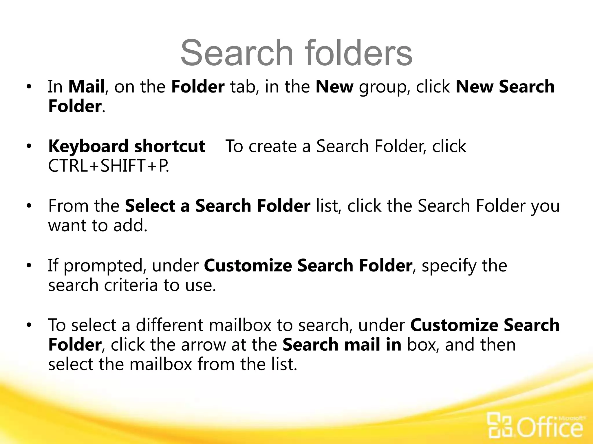 Organizing messages | PPTX | Email | Internet