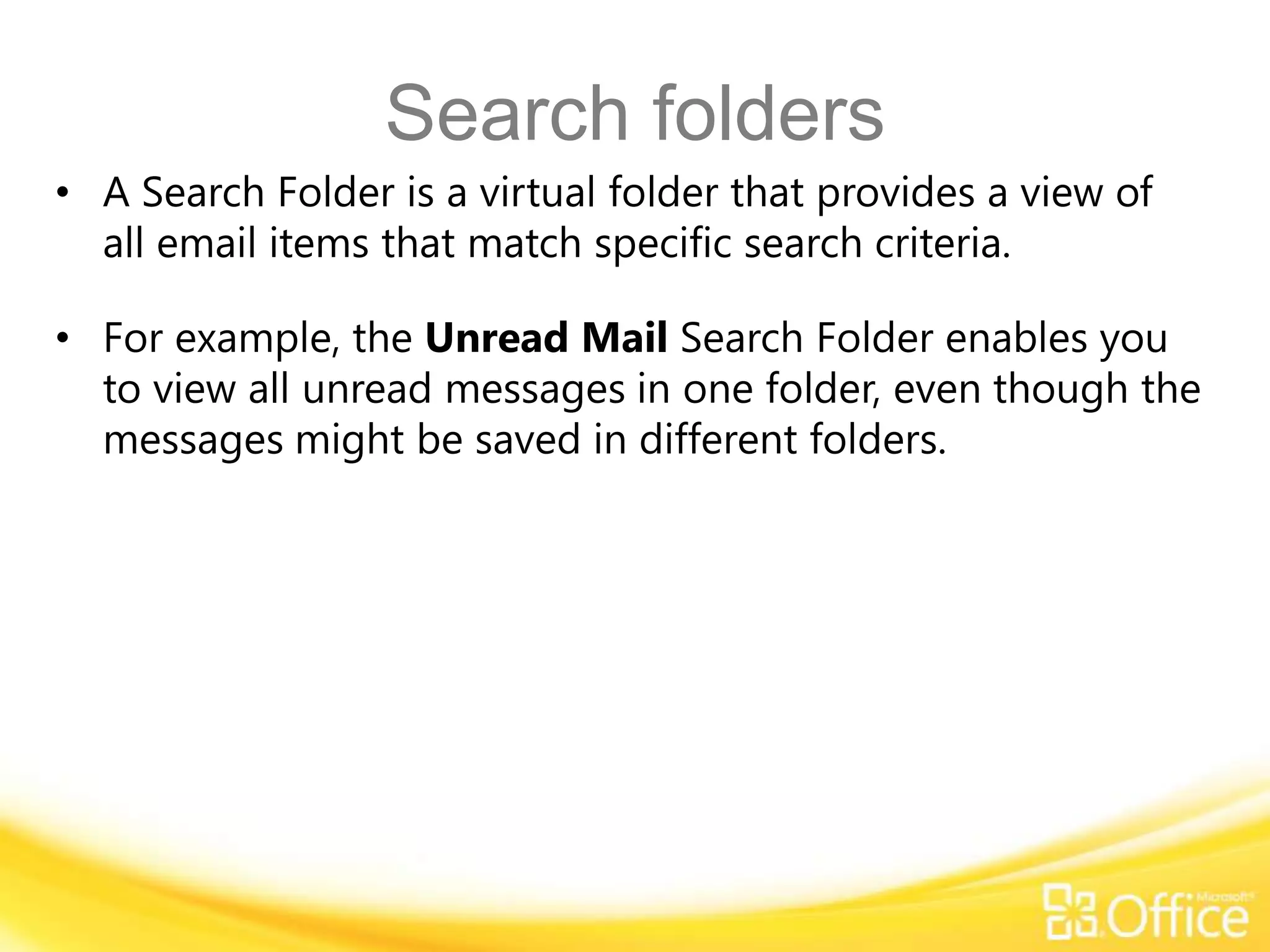 Organizing messages | PPTX | Email | Internet