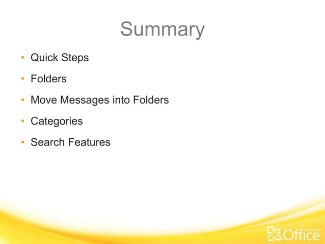 Organizing messages | PPTX | Email | Internet