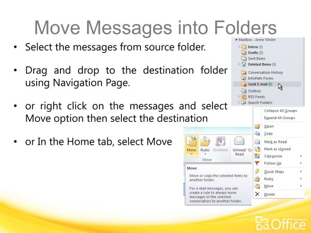 Organizing messages | PPTX | Email | Internet