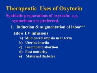 4-Oxytocics& tocolytics.labour inducers and inhibitors | PDF