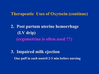 4-Oxytocics& tocolytics.labour inducers and inhibitors | PDF