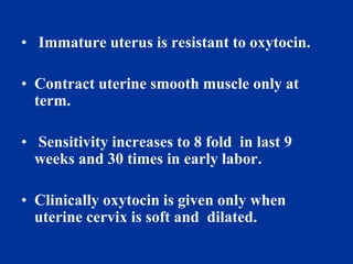 4-Oxytocics& tocolytics.labour inducers and inhibitors | PDF
