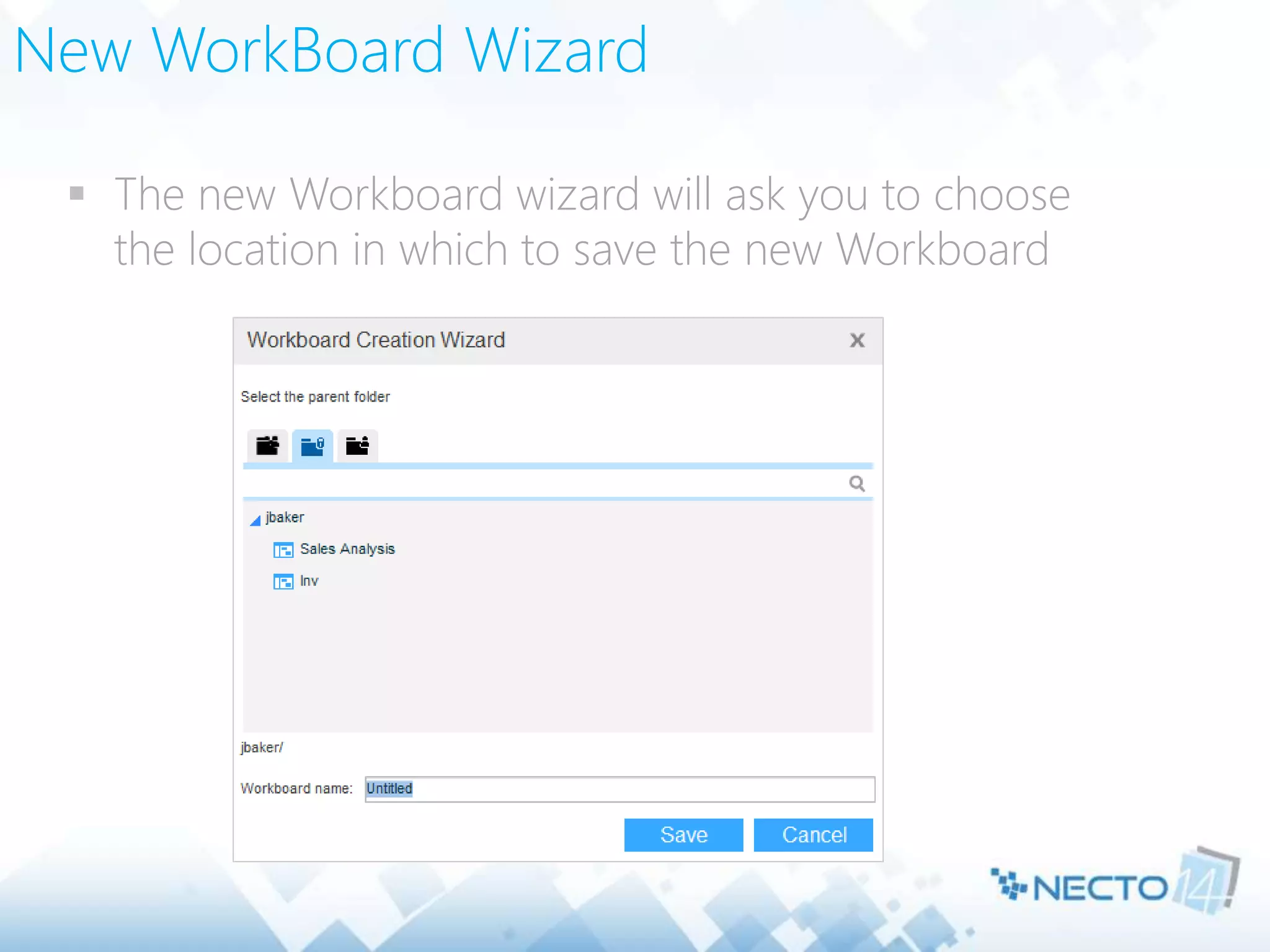 4 - Panorama Necto 14 creating a workboard - visualization & data ...