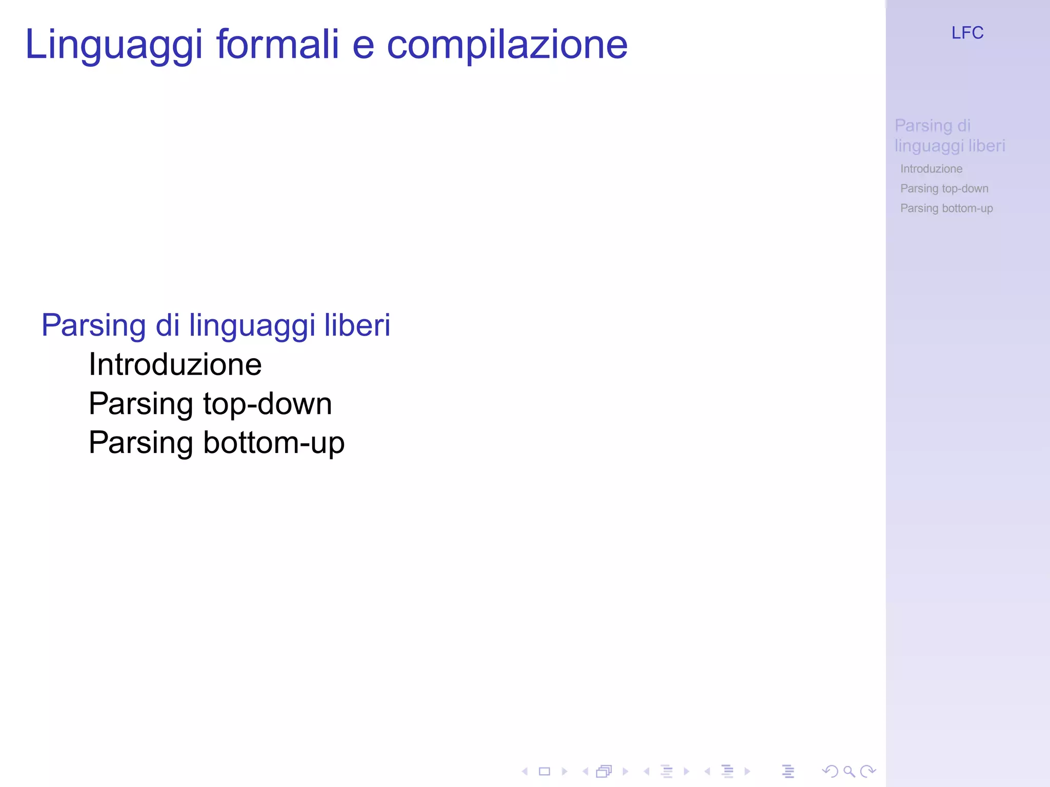 Linguaggi Formali e Compilazione: Parsing | PPT