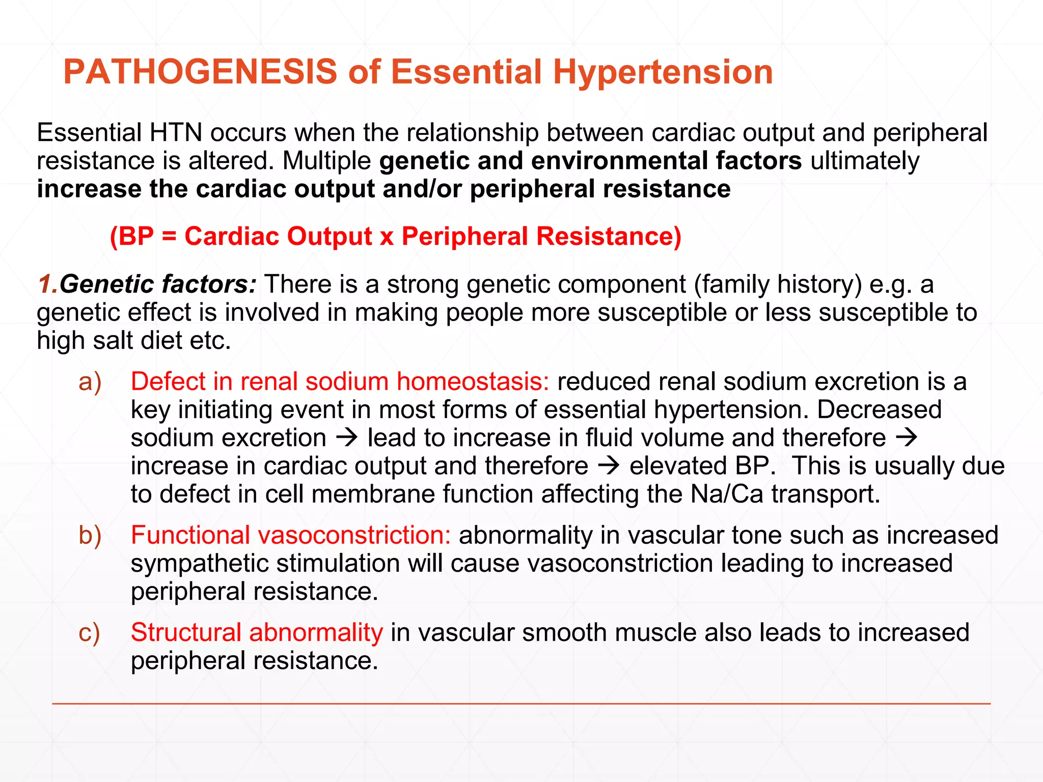 CVS pathology -4 Hypertension (HTN) 2019, sufia husain | PPT