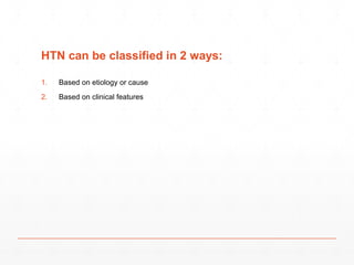 CVS pathology -4 Hypertension (HTN) 2019, sufia husain | PPT