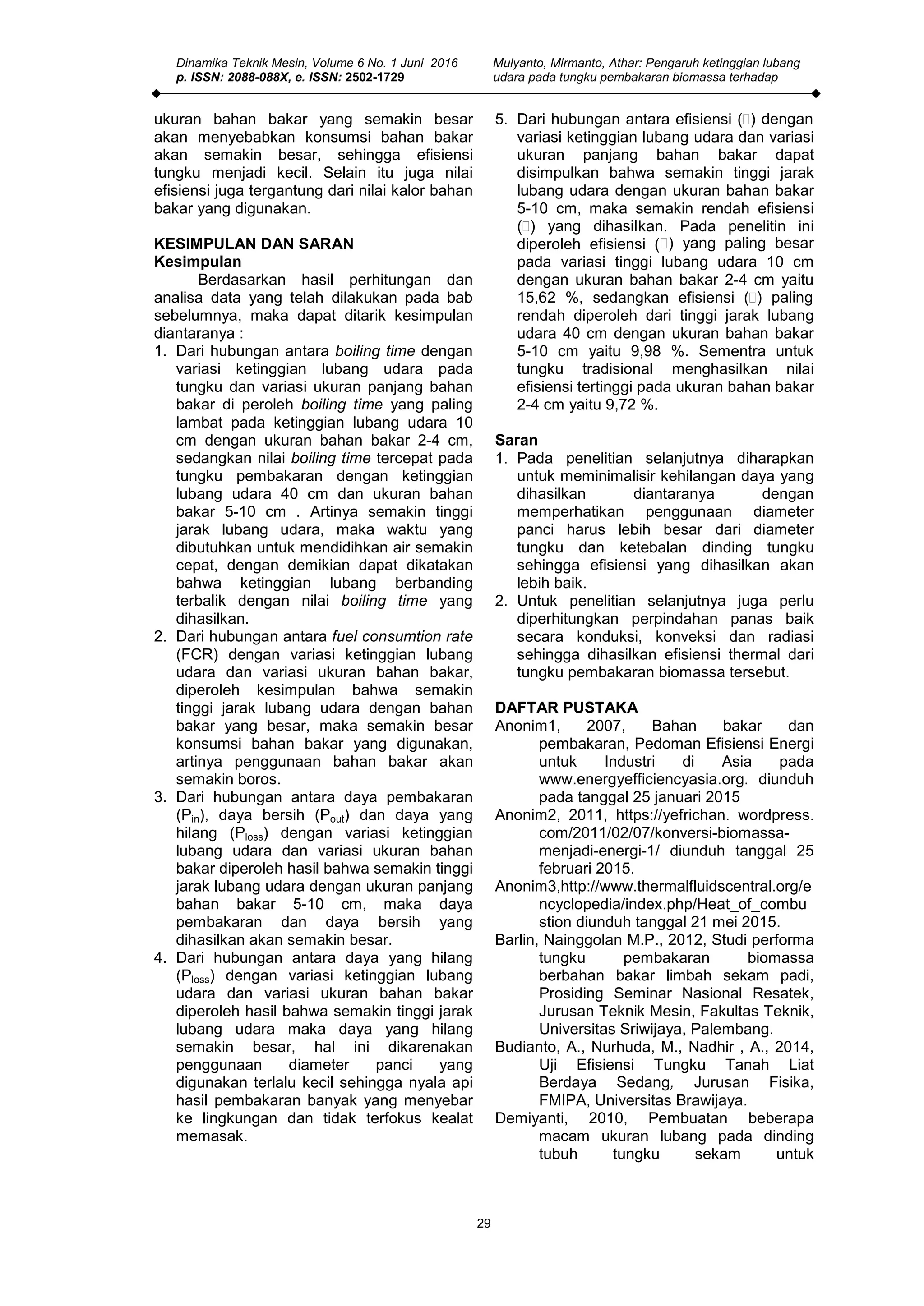 4 pengaruh ketinggian lubang udara pada tungku pembakaran biomassa ...